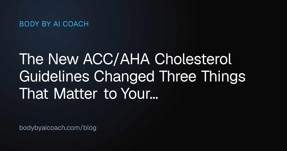 The New ACC/AHA Cholesterol Guidelines Changed Three Things That Matter ...